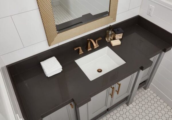 Modern Bathroom Designs with Black Quartz Countertops - Arizona Tile